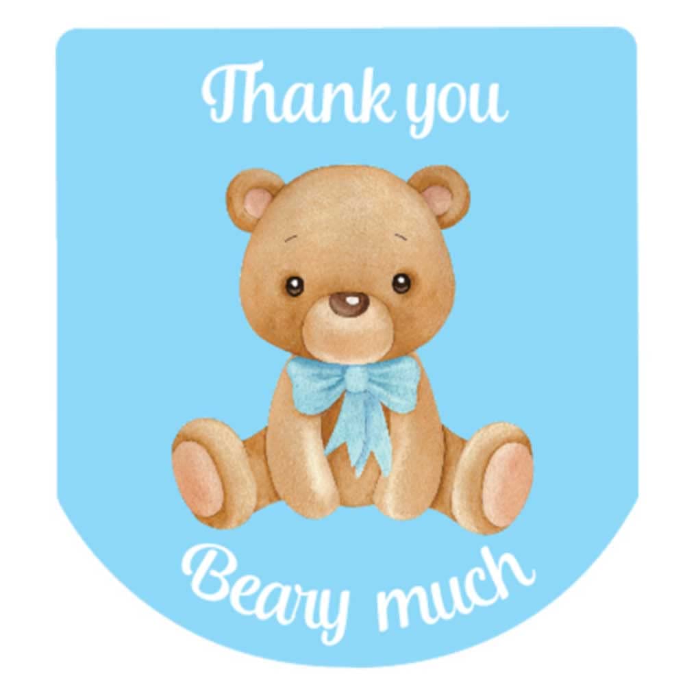 90 Hand Sanitizer Labels Thank You Stickers Boy Baby Shower Favors Teddy Bear