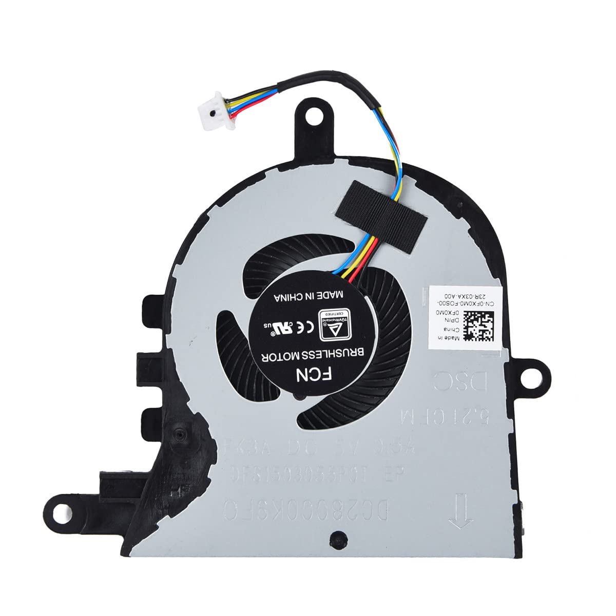 Replacement CPU Cooling Fan for Dell inspiron 15 5570 5575 3580 3593, inspiron 17 3780 3793, Latitude 3590 L3590 E3590 Series Laptop P/N: FX0M0 0FX0M0 DFS1503055P0T
