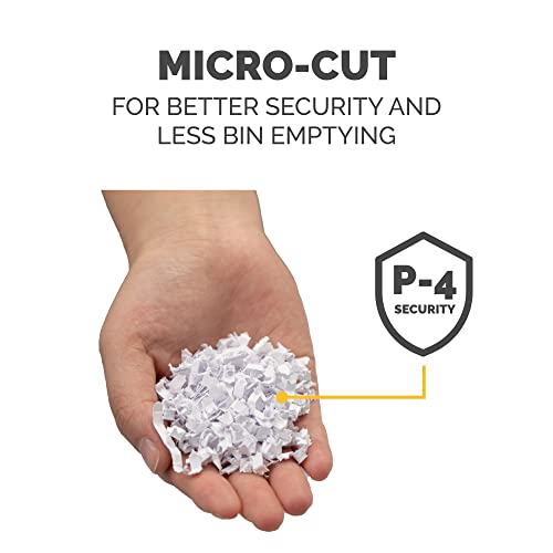 Fellowes Powershred LX22M 20-Sheet 100% Jam-Proof Micro Cut Paper Shredder for Office and Home, White 5263201