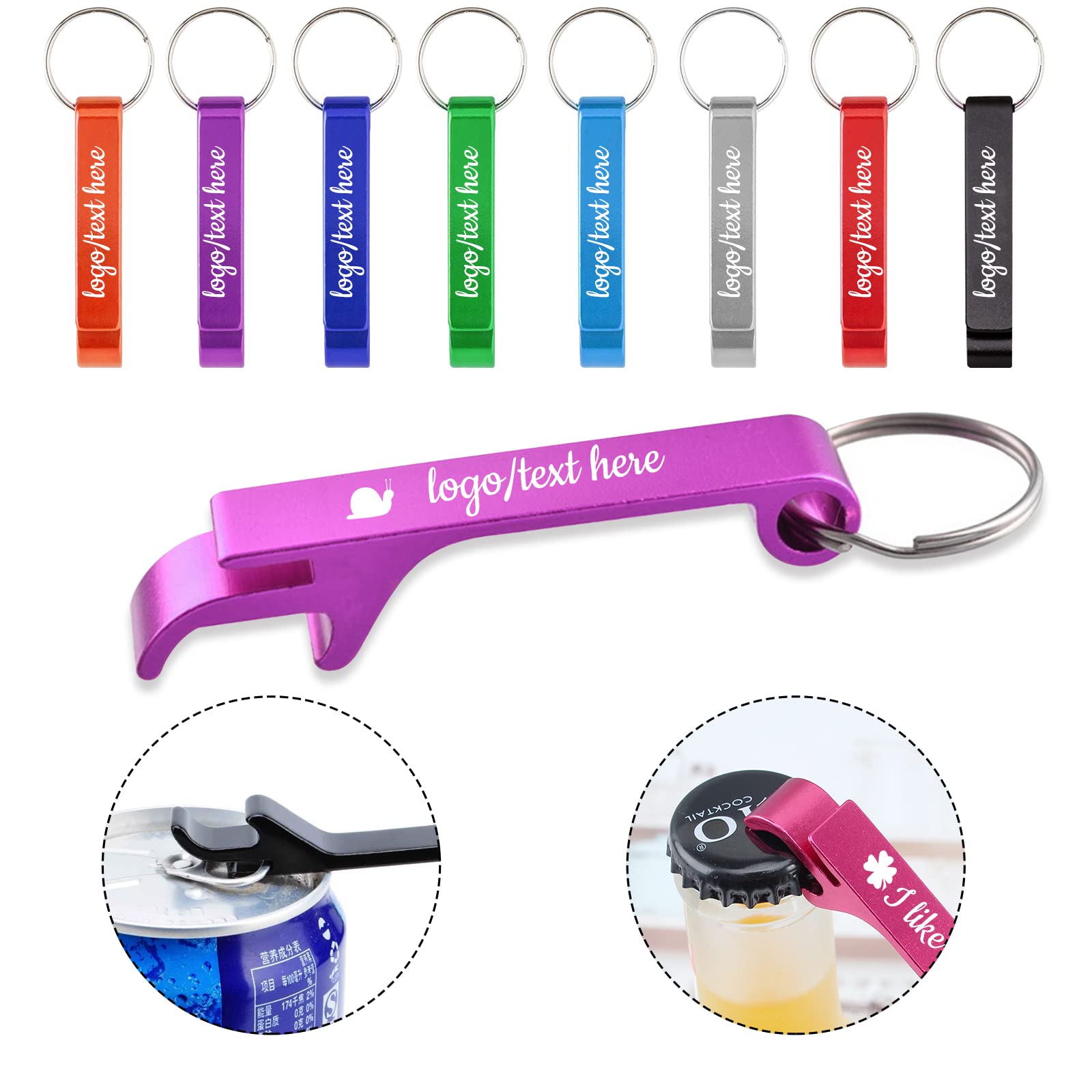 12 PCS Customized Bottle Openers for Wedding Party,Wedding Favors for Guest,Personalized Bottle Openers, Pocket Size, Aluminum