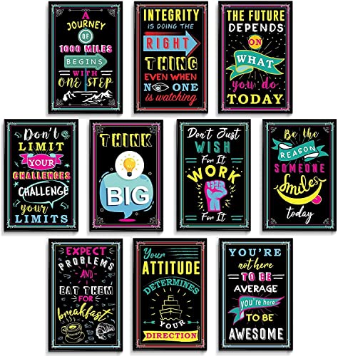 Classroom Posters, Positive Posters For Classroom, Inspirational Posters, Motivational Posters, Office Posters, Motivational Posters For Classroom, Inspirational Quotes Wall Art Set Of 10 Prints 11x17in