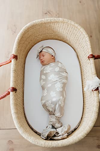 Large Premium Knit Baby Swaddle Receiving Blanket"Oak" by Copper Pearl