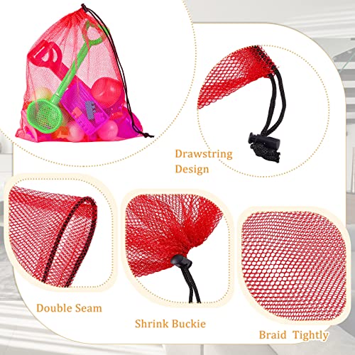 36 Pcs Mesh Laundry Drawstring Bag 13 x 15.5 Inch Mesh Equipment Bag Nylon Net Bag with Cord Lock Closure for Beach Travel Pool Toy Storage
