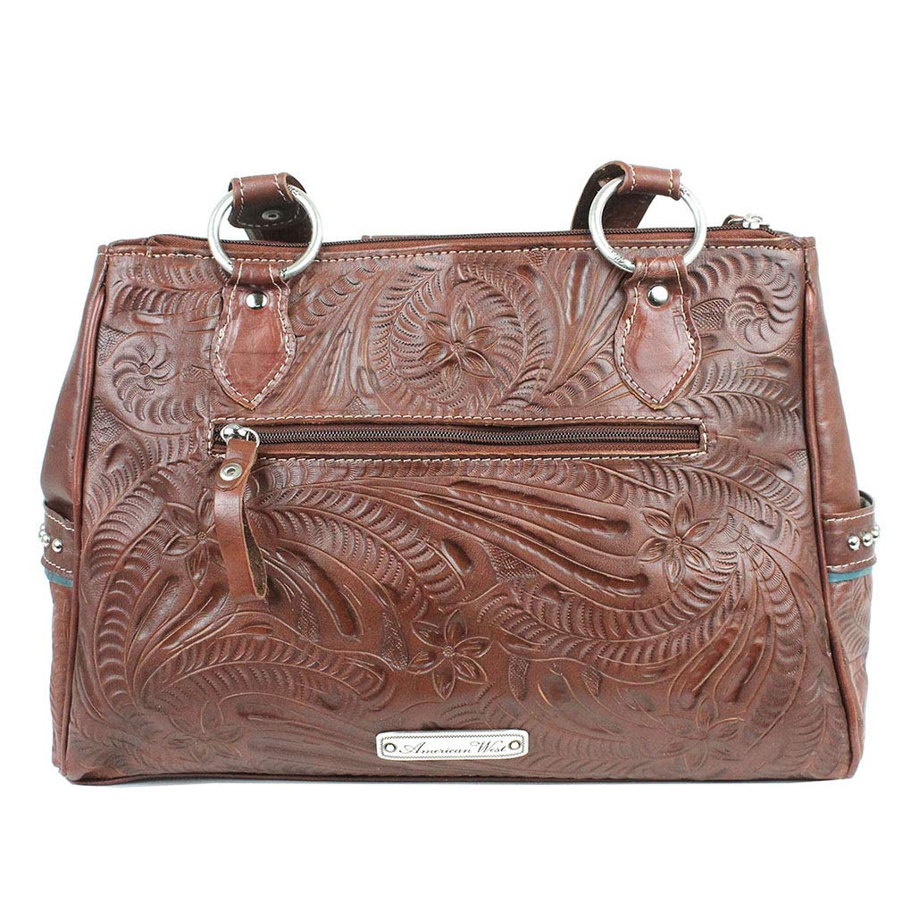 American West Western Handbag Lady Lace Tote Leather LCBT471
