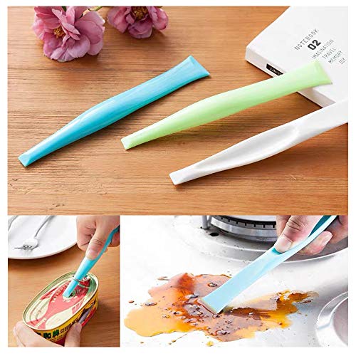 Cleaning Scraper Tool Kitchen Plastic Scraper Multipurpose Stiff Grill Scraper Scratch Free Cleaning Tool Can Opener Sticker Scraper Label Remover Gum Scraper Bottle Opener β 3 PCS