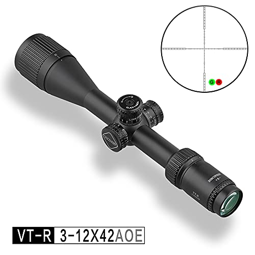 120j Riflescope 3-12 Illuminated Object Focus Super Thin-Wall Effect Large Field of View (20mm Ring+Scope)