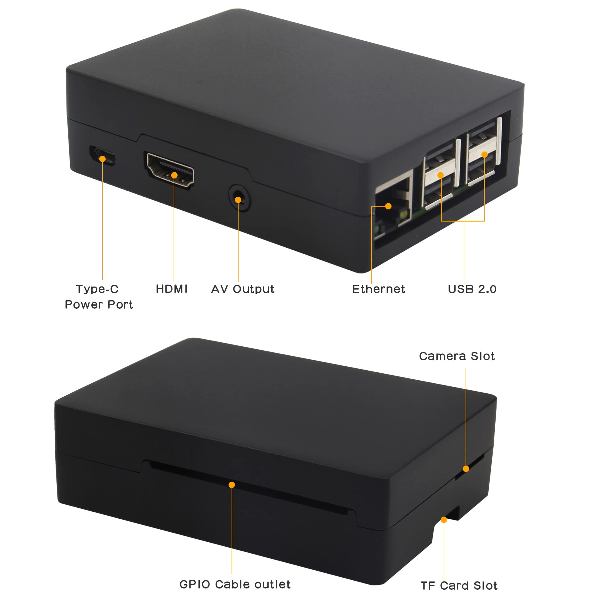 Aluminum Case for Raspberry Pi 3B+/3B, Aluminum Alloy Metal Enclosure with Heatsink Pillar for Raspberry Pi 3 Model B Plus/3B
