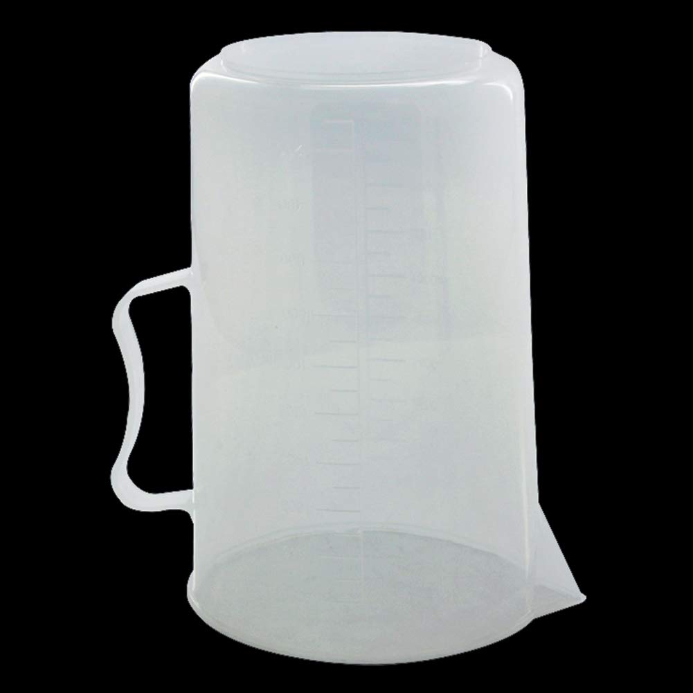 Aicosineg Lab Graduated Beakers Plastic Measuring Cup 2000ml Transparent Measuring Cup Measure Liquid and Baking Items with Handle and Spout for School Laboratory, Pouring Cup,or Kitchen 1 Pcs