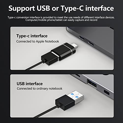 Video Capture Cards, 4K HDMI to USB Video Capture Device, 1080P HD Broadcast Live and Record Video Audio Grabber for Gaming, Streaming, Teaching, Video Conference (Black)