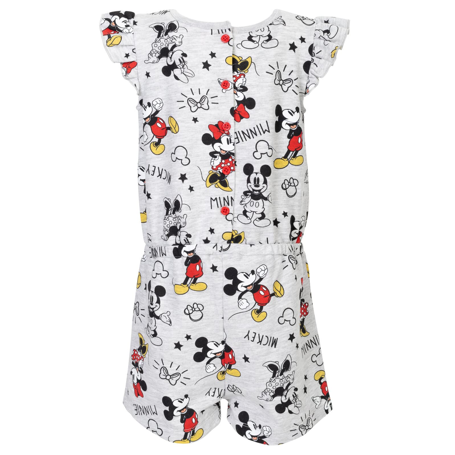 Disney Minnie Mouse Mickey Mouse Infant Baby Girls Sleeveless Romper Gray 18 Months