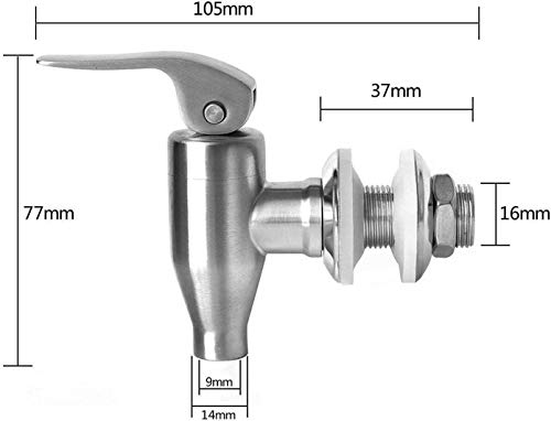 DOZYANT Beverage Dispenser Push Style Spigot,Stainless Steel Polished Finished, Water Dispenser Replacement Faucet, fits Berkey and Gravity Filter systems