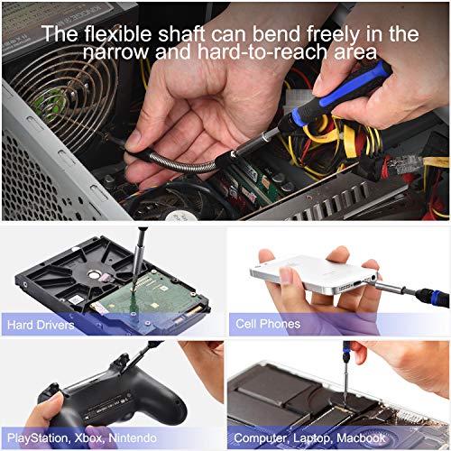 Electronic Screwdriver Set, 126 in 1 Computer Tool Kit with 112 Bits, Professional Cell Phone Repair Tool Kit for Laptop, PC, MacBook, iPhone, Tablet, PS4, Xbox, Game Console