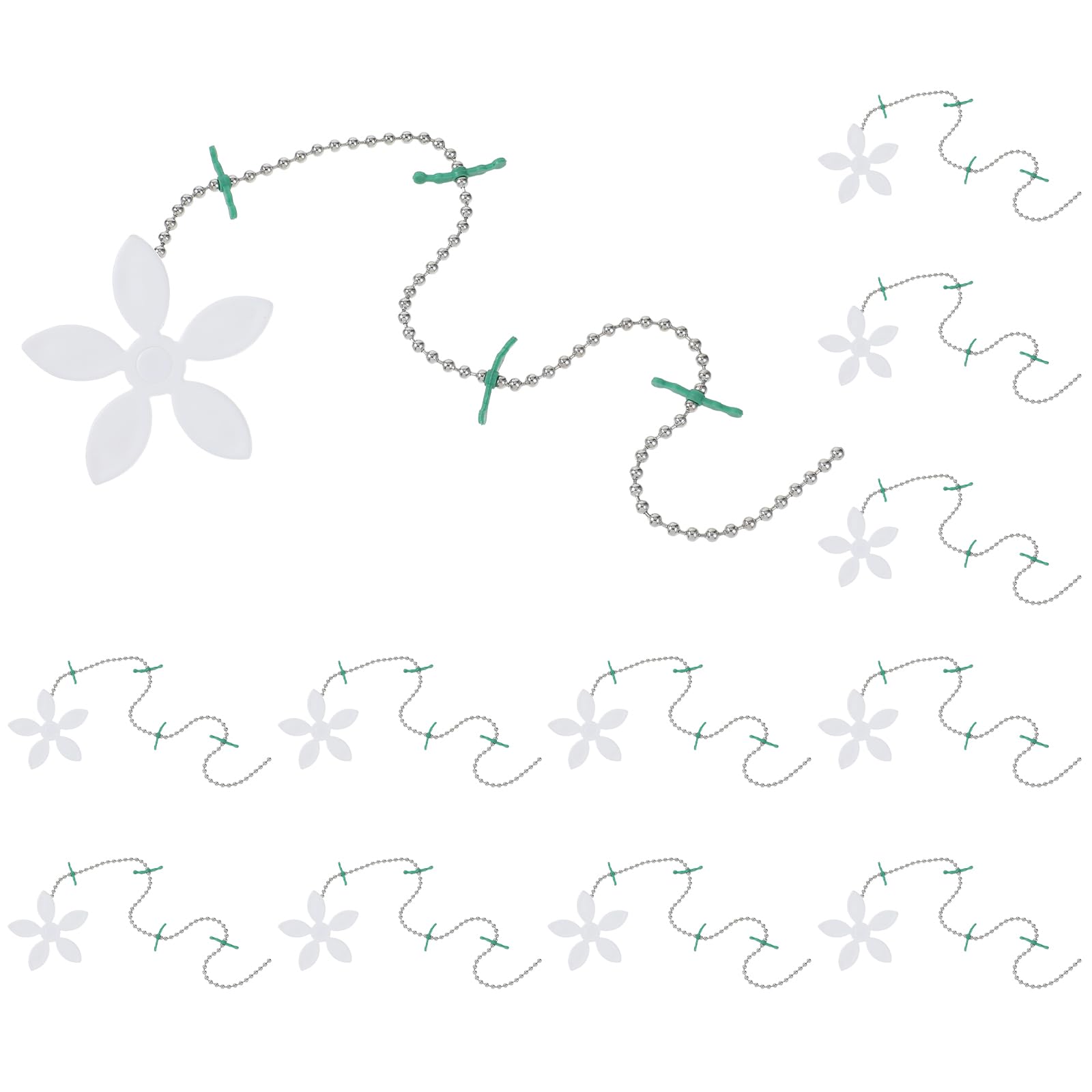 12Pcs Bathroom Drain Hair Catcher Flower Shape Shower Drain Cover Bathtub Hair Catcher Drain Protector Chain Trap Hair Stopper for Shower Bathroom, Kitchen
