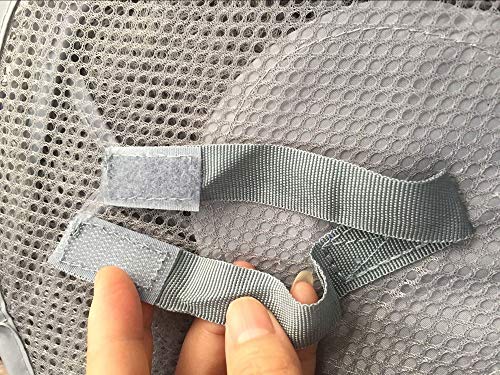 coastal rose 2Pcs Stuffed Animal Storage Foldable Stuffed Animal Net or Hammock Organizer, 4 Compartments Hanging Mesh Toy Storage Hammock for Kid Room Toys, Gloves, Hats, Socks(Grey)