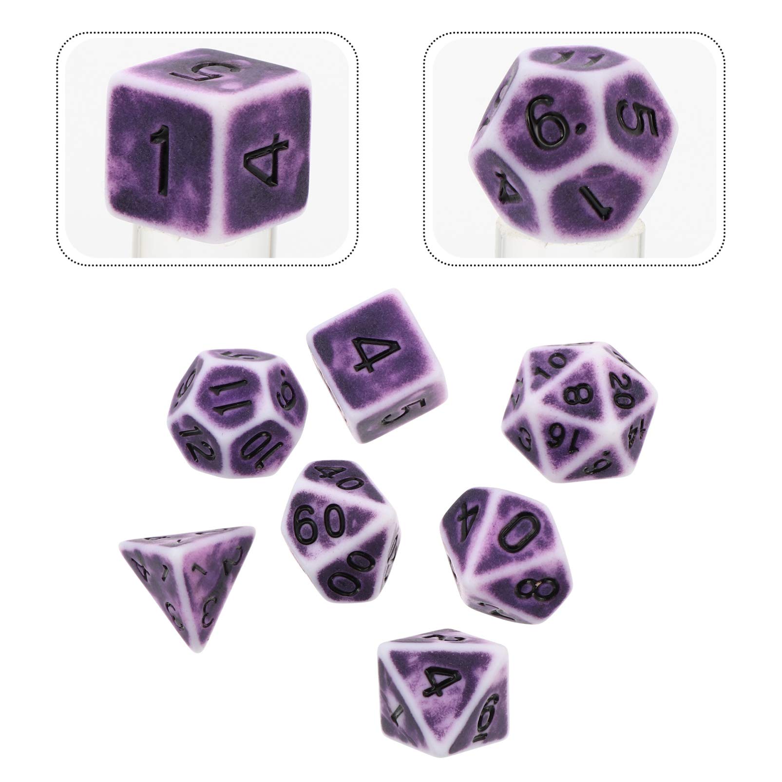 7pcs Polyhedral Dice Set Board Game Dice Dice RPG MTG Dice Set for D&D Games Roleplay Party Supplies