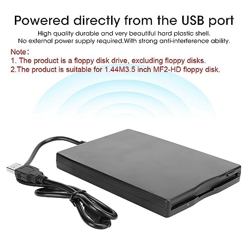 GOWENIC Limouyin Portable Floppy Drive, 3.5-Inch Card Reader Computer Accessory External Removable, USB External Floppy Disk Reader Drive for 107 VistaWindows 8 XPME 2000 SE 98