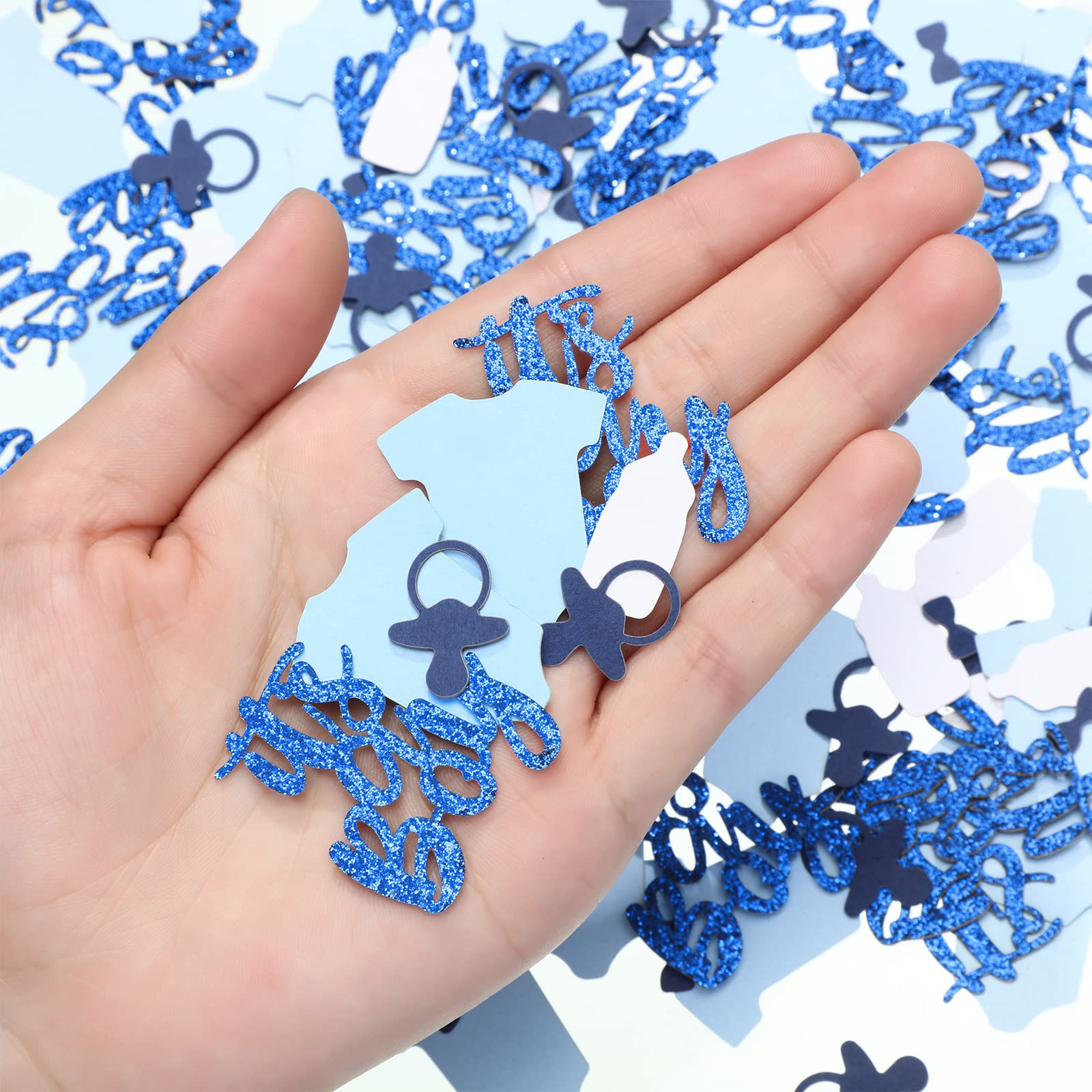 200 Pack Gender Reveal Party Supplies Blue Confetti It's a Boy Table Sequins Baby Shower Confetti It's a Boy Confetti Table Confetti for Baby Shower Party Decorations Supplies