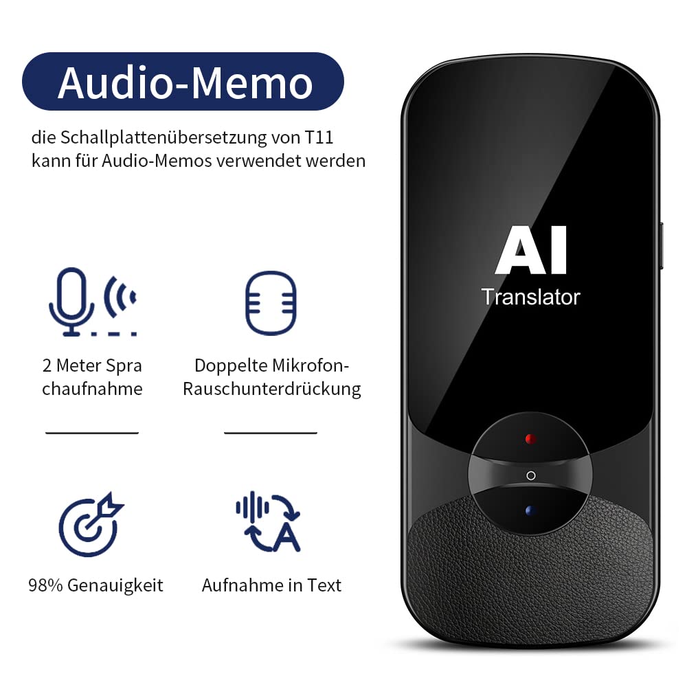 Language Translator Device Supports Offline Translation Assistance Super Accuracy Online Translation Audio Memo Camera Translation,106 Languages Two Way Translation for Travelling Learning Business