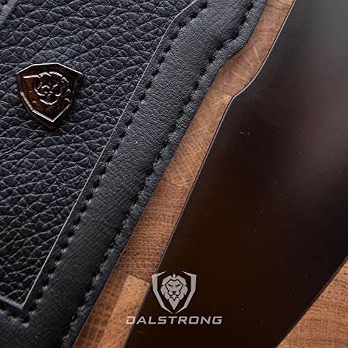 Dalstrong Chef Knife - 8 inch - Spartan Ghost Series - American Forged S35VN Powdered Steel Kitchen Knife - Maple & Red Resin Handle - Razor Sharp Cooking Knife -Sheath Included