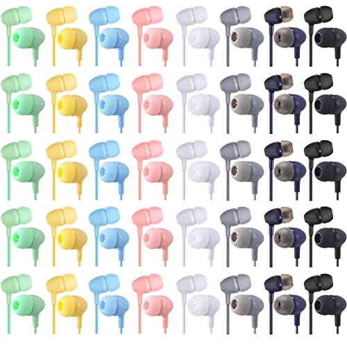 250 Pack Earbuds Bulk Kids Earbuds Headphones Classroom Earphones with Wire Ear Headphones for Schools Classrooms Libraries Children Students Gift (Multi Colors)