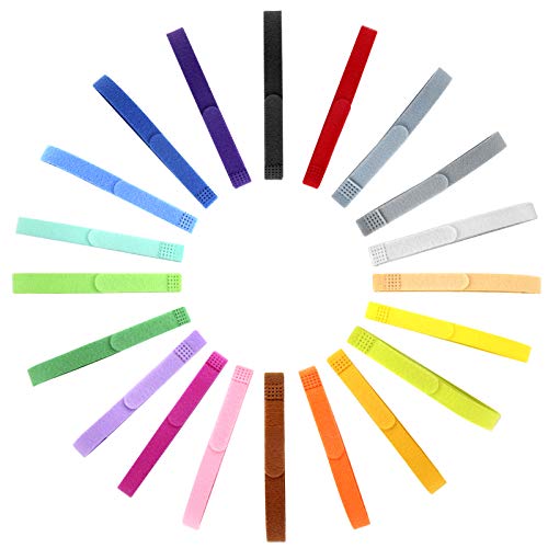 LUTER 20Pcs Puppy ID Collars, Assorted Colors Whelping Collars Newborn Dog Kittens Band Adjustable Identification Collar for Pet