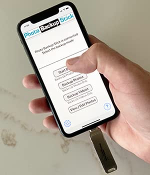 Photo Backup Stick Omega Universal Picture and Video Backup for Any Device - iPhone, Android, Computer, Tablets (128GB)