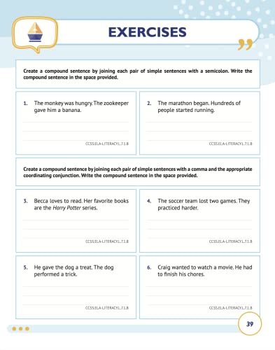 7th Grade Common Core ELA (English Language Arts): Daily Practice Workbook | 300+ Practice Questions and Video Explanations | Common Core State ... Standards Aligned (NGSS) ELA Workbooks)