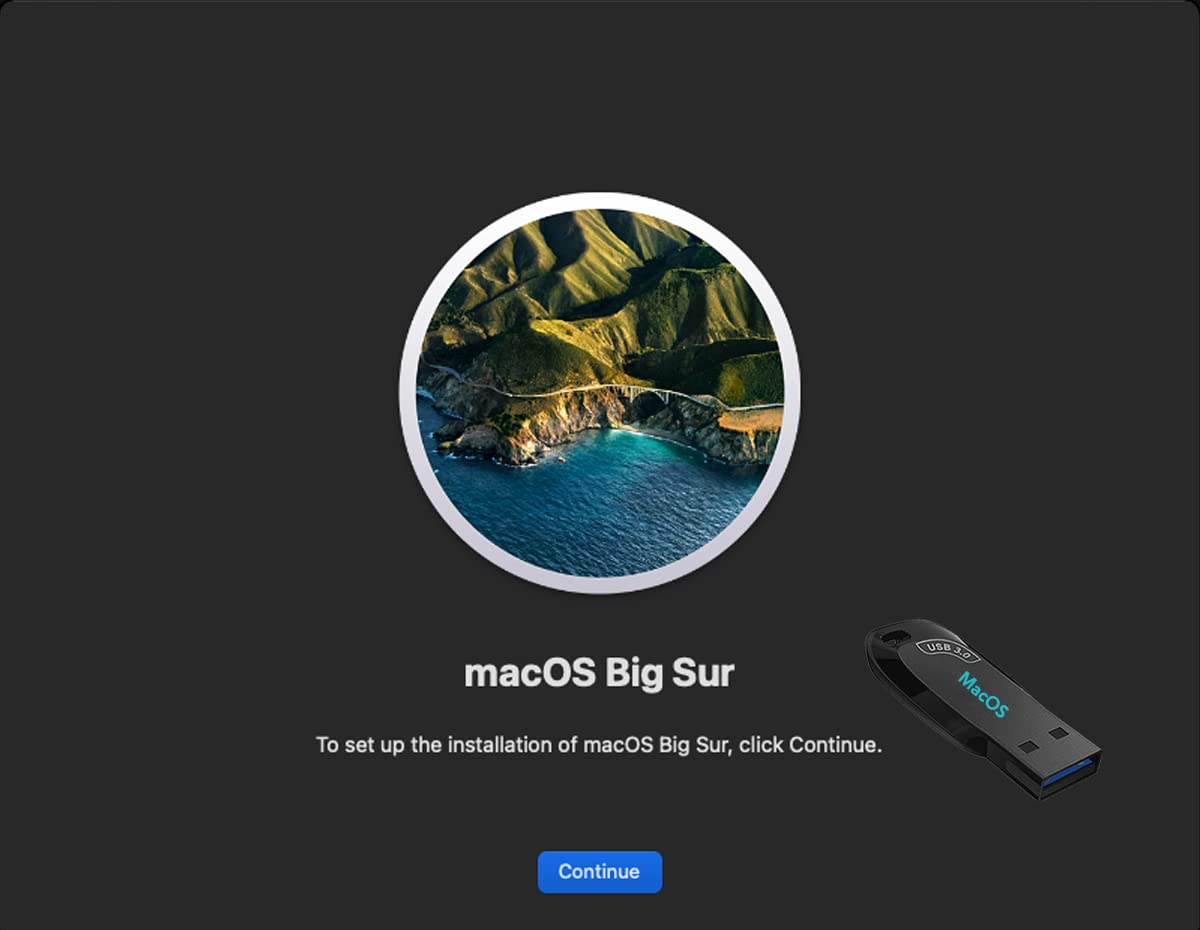 32GB Bootable USB Drive 3.2 Gen for MacOS Big Sur 11.7 (20G817), Full Install/Upgrade/Downgrade Mac OS X