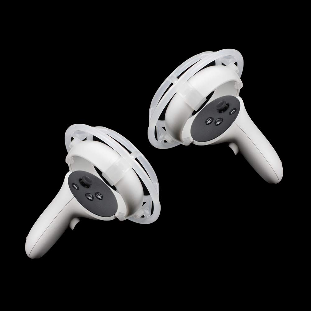 1pair Anti-Shock Controller Frame Protective Cover, VR Cage Protective Cover, Transparent Grip Accessories Compatible for Oculus Quest 2, Lightweight and Easy Use, Transparent