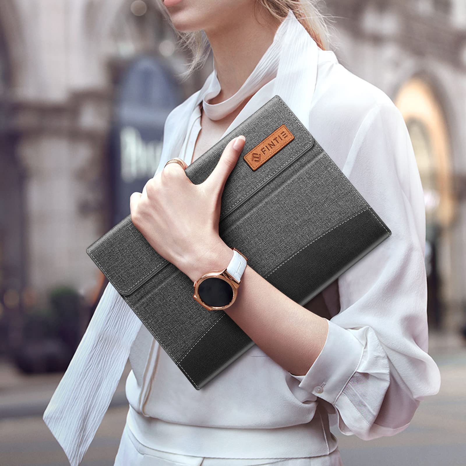 Fintie Case for Samsung Galaxy Tab S8 Plus 2022/S7 FE 2021/S7 Plus 2020 12.4 Inch with S Pen Holder, Multiple Angle Portfolio Cover with Pocket Auto Sleep/Wake, Gray