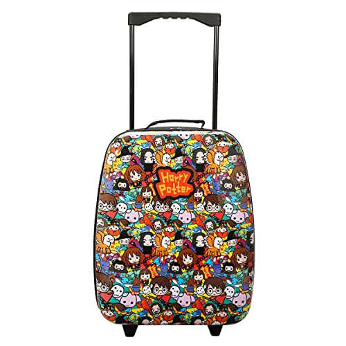 Bioworld Harry Potter Chibi Wizards & Creatures Kids Foldable 2 Wheel Hard Shell Luggage