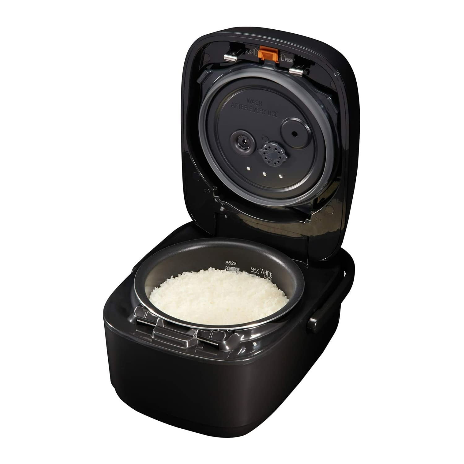 Zojirushi NW-JEC18BA Pressure Induction Heating, Rice Cooker and Warmer, 10-Cup Bundle with Rice Washing Bowl, Spatula, and 12 Piece Knife Set (4 Items)