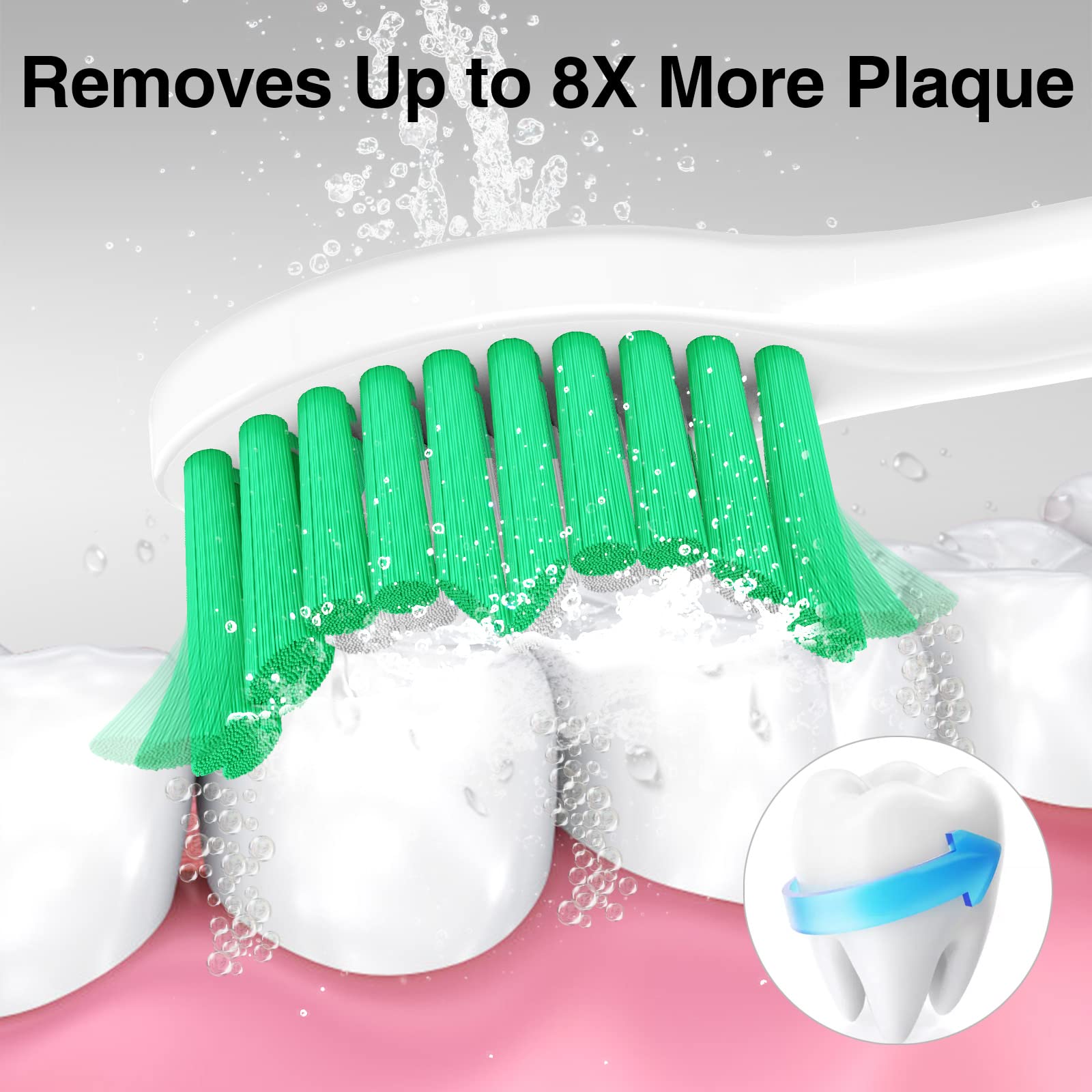 Aoremon Replacement Brush Heads Compatible with Philips Sonicare e-Series HX7022/66(4 Pack), Fit for Sonicare Essence, Xtreme, Elite, Advance, and CleanCare Electric Toothbrush with Hygienic Caps