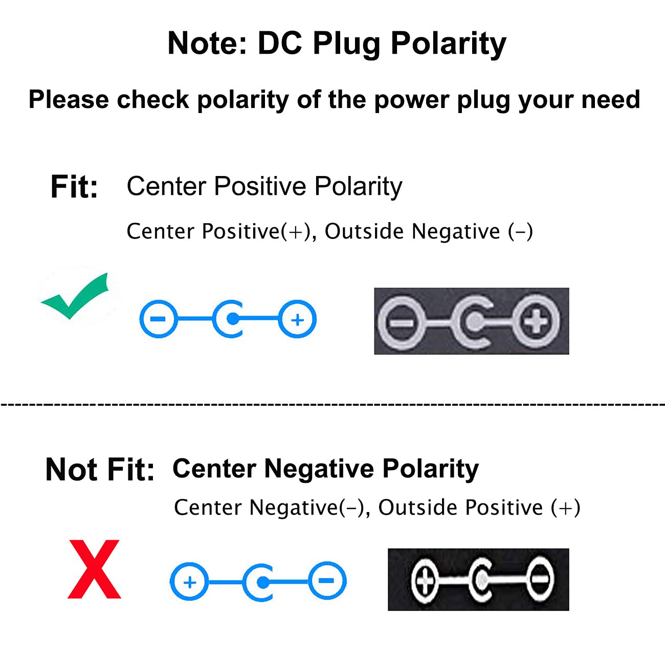 24V 1A Power Adapter Supply - AC to DC 24 Volt 1000mA 500mA Available 5.5x2.5mm-2.1mm Tip 24V/1A 24W for Oil Diffuser Humidifier WiFi Camera, GPS, Webcam, Router (3.6Ft Cable)