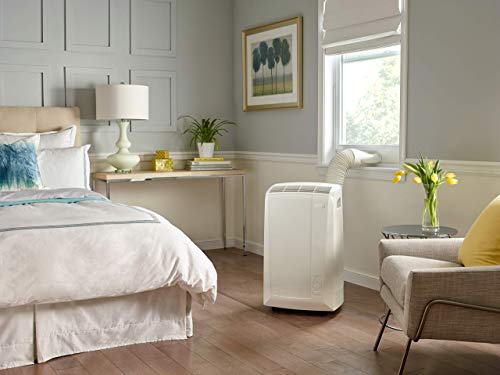 De'Longhi 3-in-1 Portable Air Conditioner, Dehumidifier & Fan + Remote Control & Wheels, 400 sq ft, Large Room, 6000 (DOE) / 10000 BTU (ASHRAE), White, PACN250GN (Renewed)