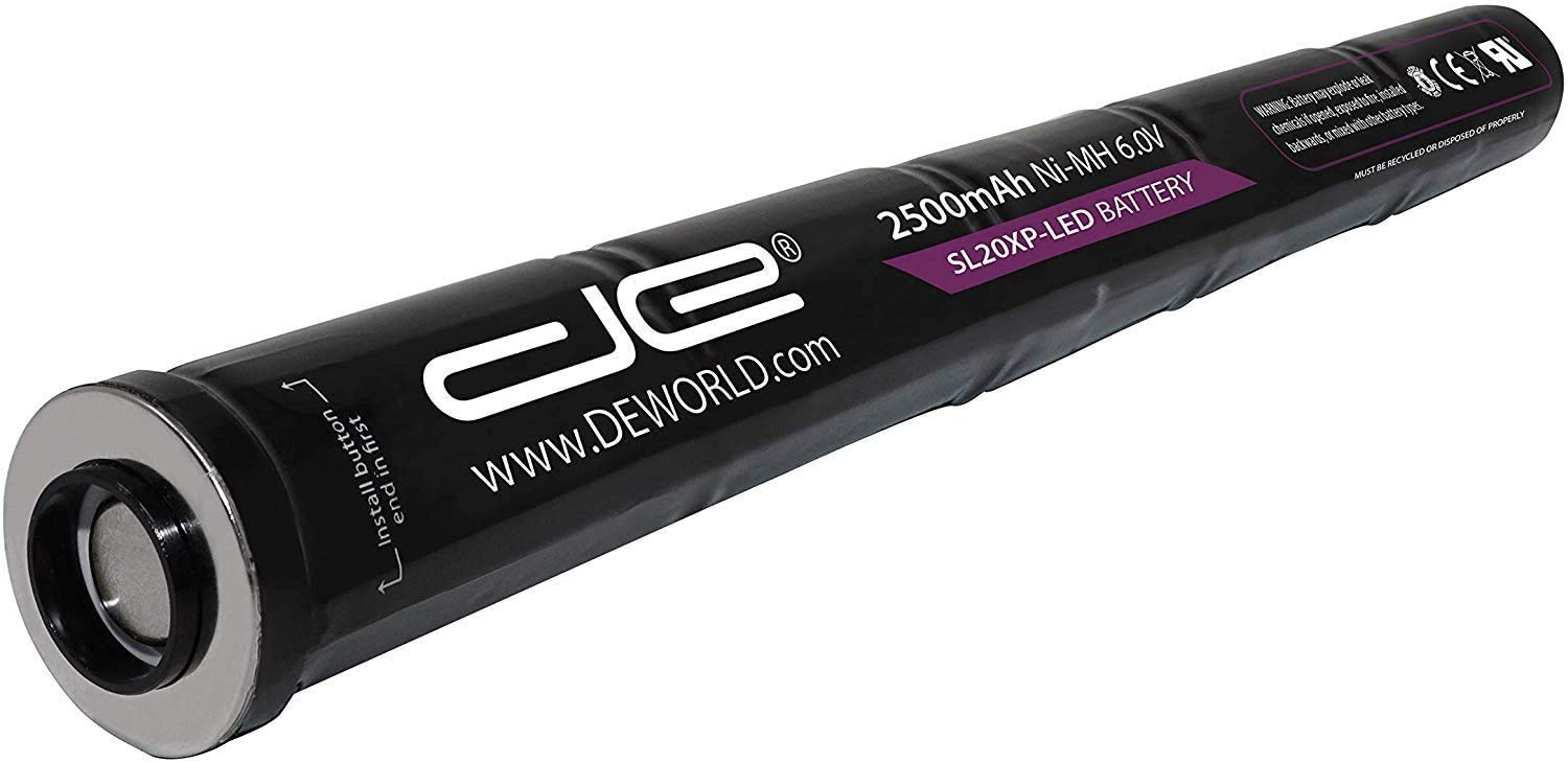 Digital Energy DE 77375 Nimh Replacement Battery | 2500mAh 6.0V NiMH Battery | for Streamlight SL-20XLED SL-20XP-LED, UltraStinger, Superstinger, SL20L, SL-20LP