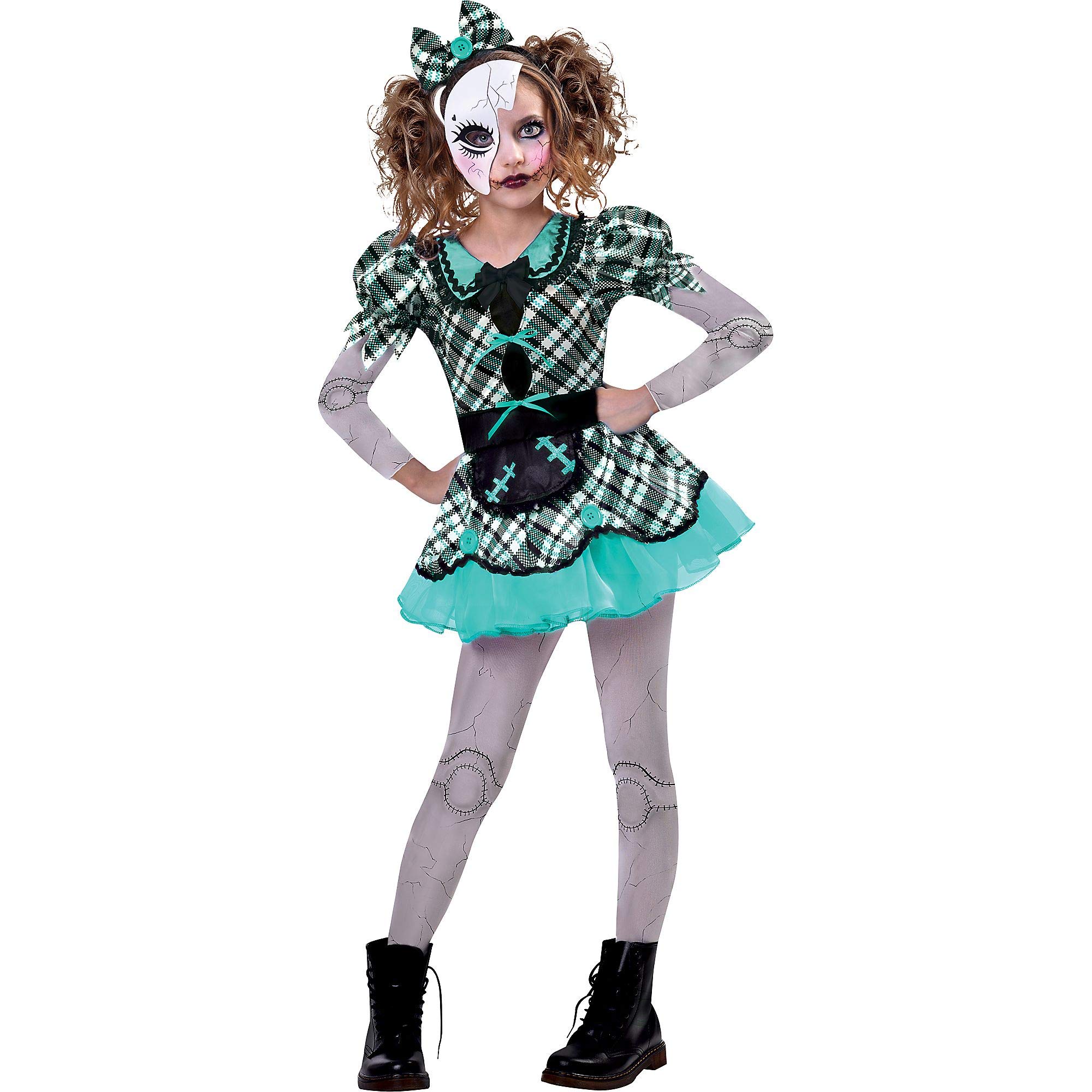 Amscan Dark Doll Costume Set For Girls - Large (12-14) - Multicolor Spooky Costume Design, Perfect For Hauntingly Fun Parties & More - 1 Set