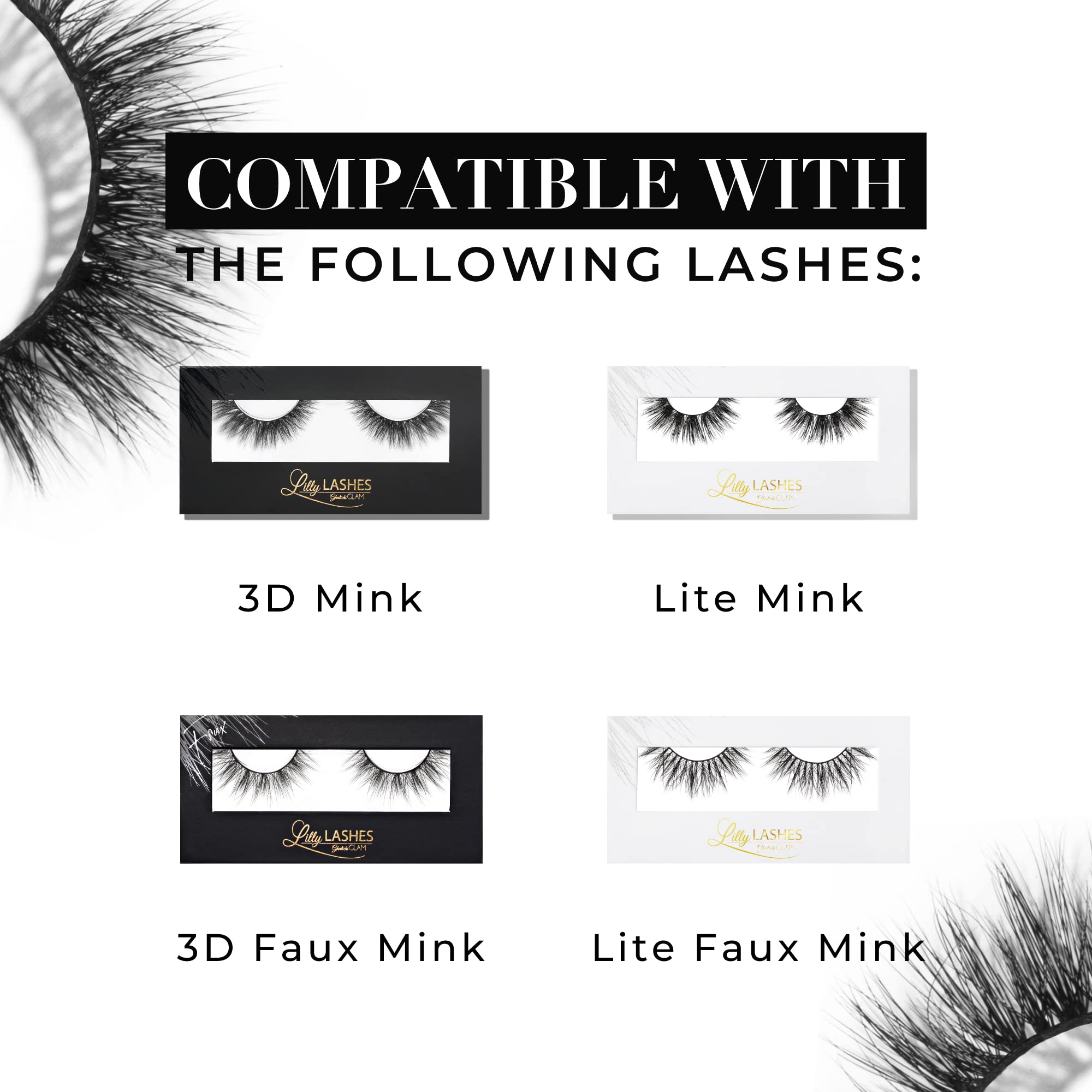 Lilly Lashes Power Liner (Black), 2 in 1 Eyeliner and Lash Adhesive, All Day & Waterproof Eyeliner, Smudgeproof Eyeliner & Natural Adhesive