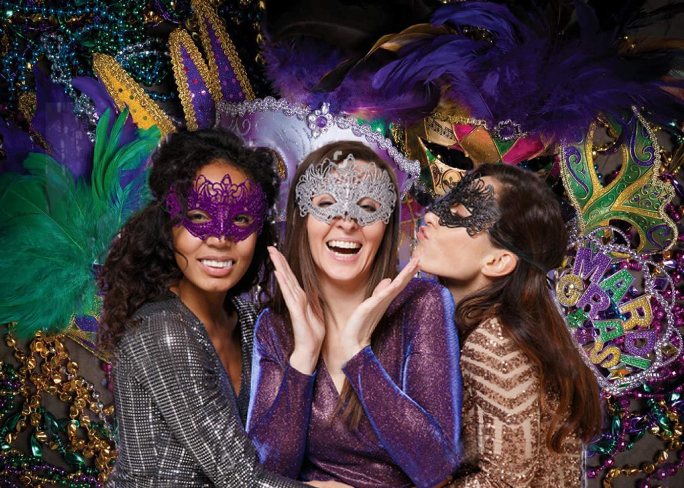 CYLYH 8X6ft Mardi Gras Backdrop Masquerade Themed Party Photography Background Masquerade Birthday Decoration Venice Carnival Banner Backdrop D513