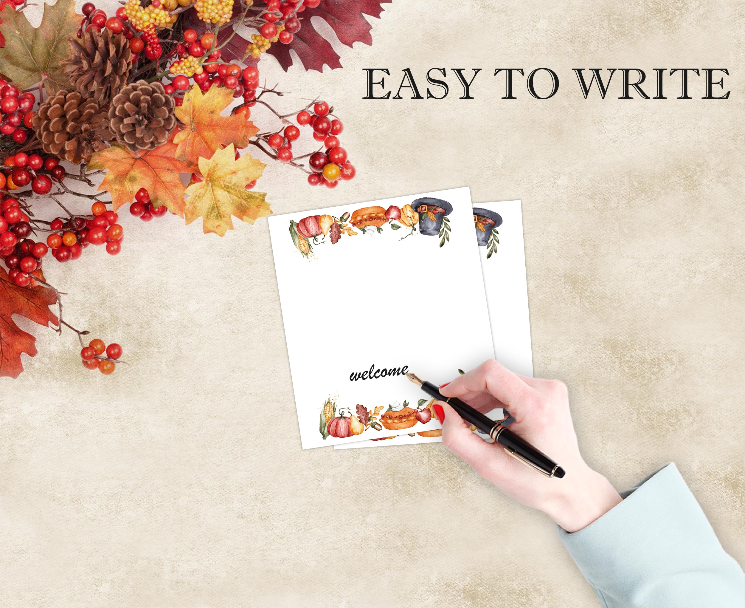 25 Pack Thanksgiving Tent Place Cards with Pumpkin, Place Cards for Table Setting, Folded Eggshell Paper Autumn Name Tent Cards for Thanksgiving Holiday Dinner Decorations - TG02