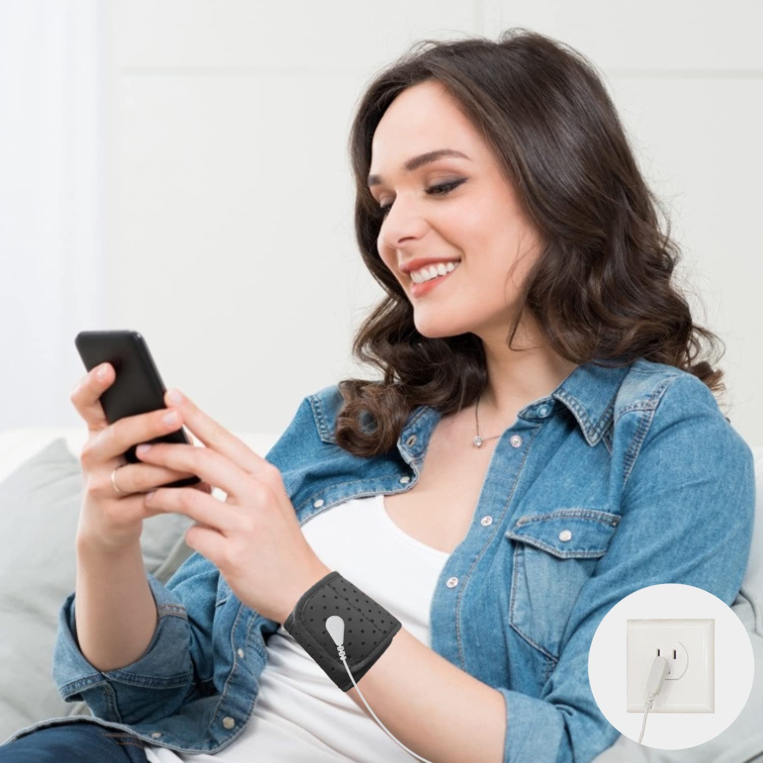 Grounding Wrist Band Conductive Night Sleep Wrist Support Brace Grounding Wrist Brace Improves Sleep, Reduces Inflammation, Pain, and Anxiety