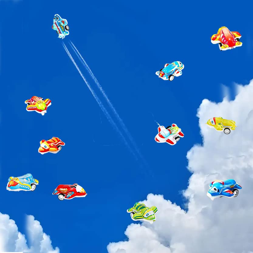 127 Pcs Mini Pull Back Cars and Small Planes Set(Include 10 Pcs Gift Bags)Every Piece Can Be Disassembled for Classroom Treasure Box Toys, Goodie Bags Fillers, Birthday Party Cake Toppers Supplies