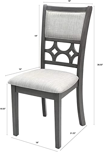New Classic Furniture Mitchell 5-Piece Dining Set with 1 Table and 4 Chairs, Gray