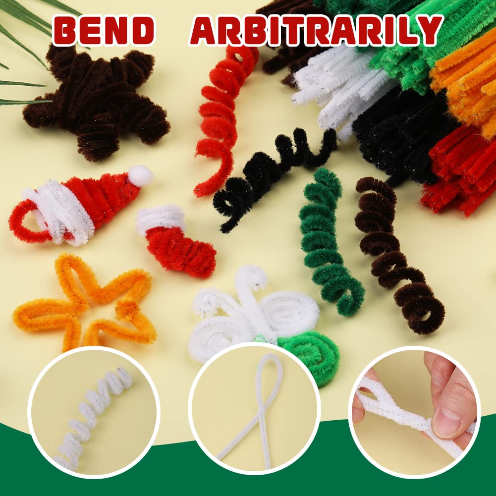150 PCS Pipe Cleaner Chenille Stem + Scissors,White Pipe Cleaner for Crafts Easy Disposable Cleaning - 6mm x 12" for DIY Art Craft Decorations