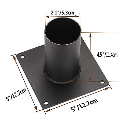 fqpvo Straight Arm Wall Mount Bracket for Slip Fit Lights (2 3/8inch), Slip Fitter Tenon Adaptor