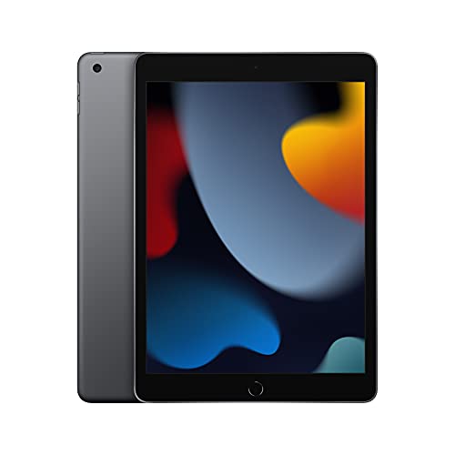 Apple iPad (9th Generation): with A13 Bionic chip, 10.2-inch Retina Display, 64GB, Wi-Fi, 12MP front/8MP Back Camera, Touch ID, All-Day Battery Life β Space Gray