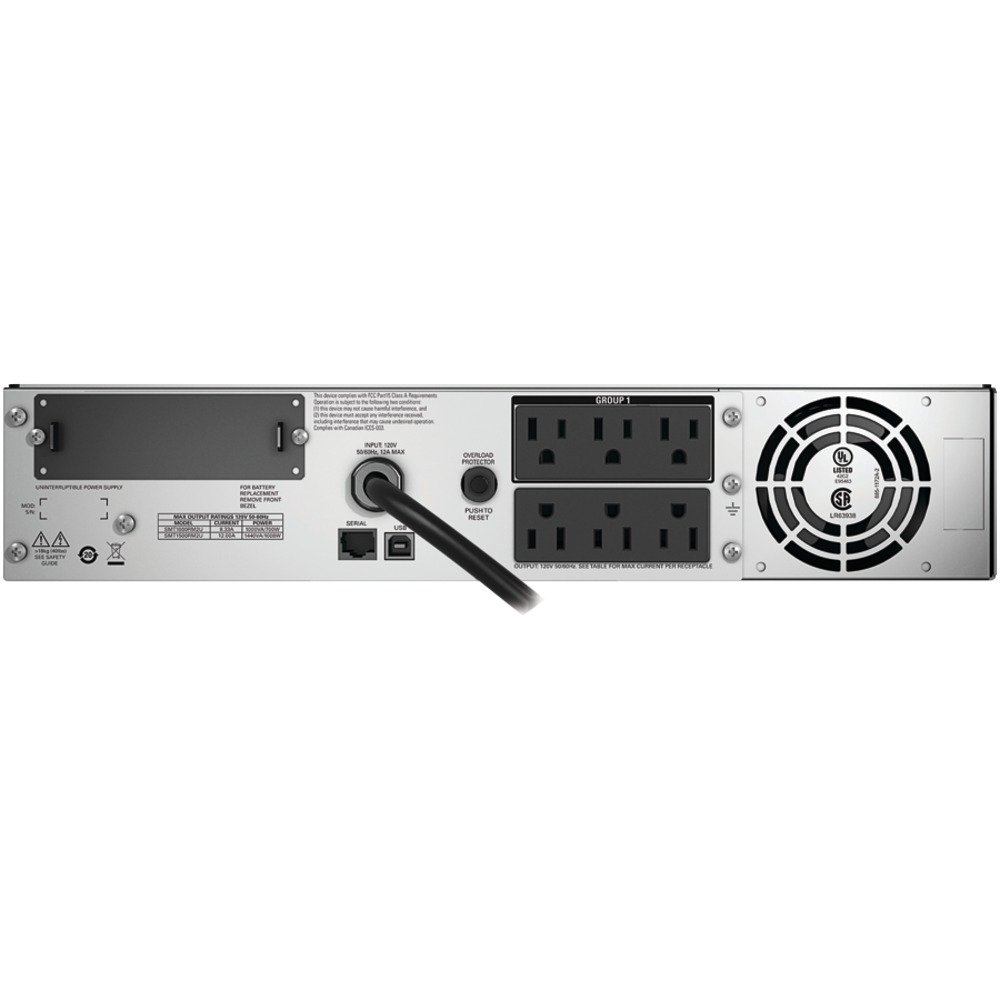 APC Smart-UPS 1500VA UPS Battery Backup with Pure Sine Wave Output (SMT1500)