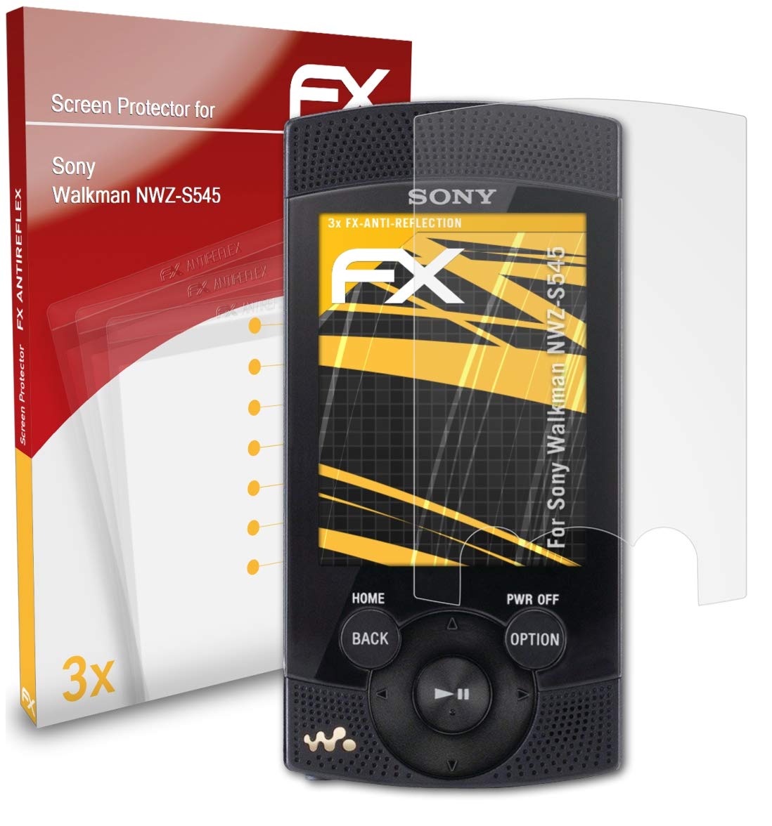 atFoliX Screen Protector compatible with Sony Walkman NWZ-S545 Screen Protection Film, anti-reflective and shock-absorbing FX Protector Film (3X)
