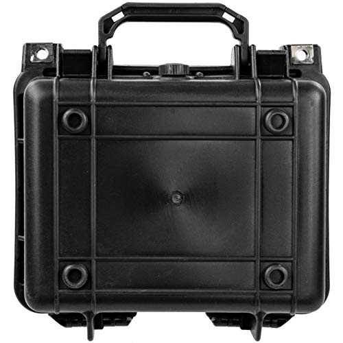 Eylar Small 10.62" Deep Gear, Equipment, Hard Camera Case Waterproof with Foam (Black) TSA Standards