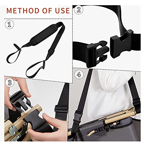 2 Packs Carry Strap for Beach Chair, Adjustable Beach Chair Carry Strap, Folding Chair Carry Strap with Non Slip Shoulder for Scooter, Foldable Bikes, Yoga Mat and Beach Chair